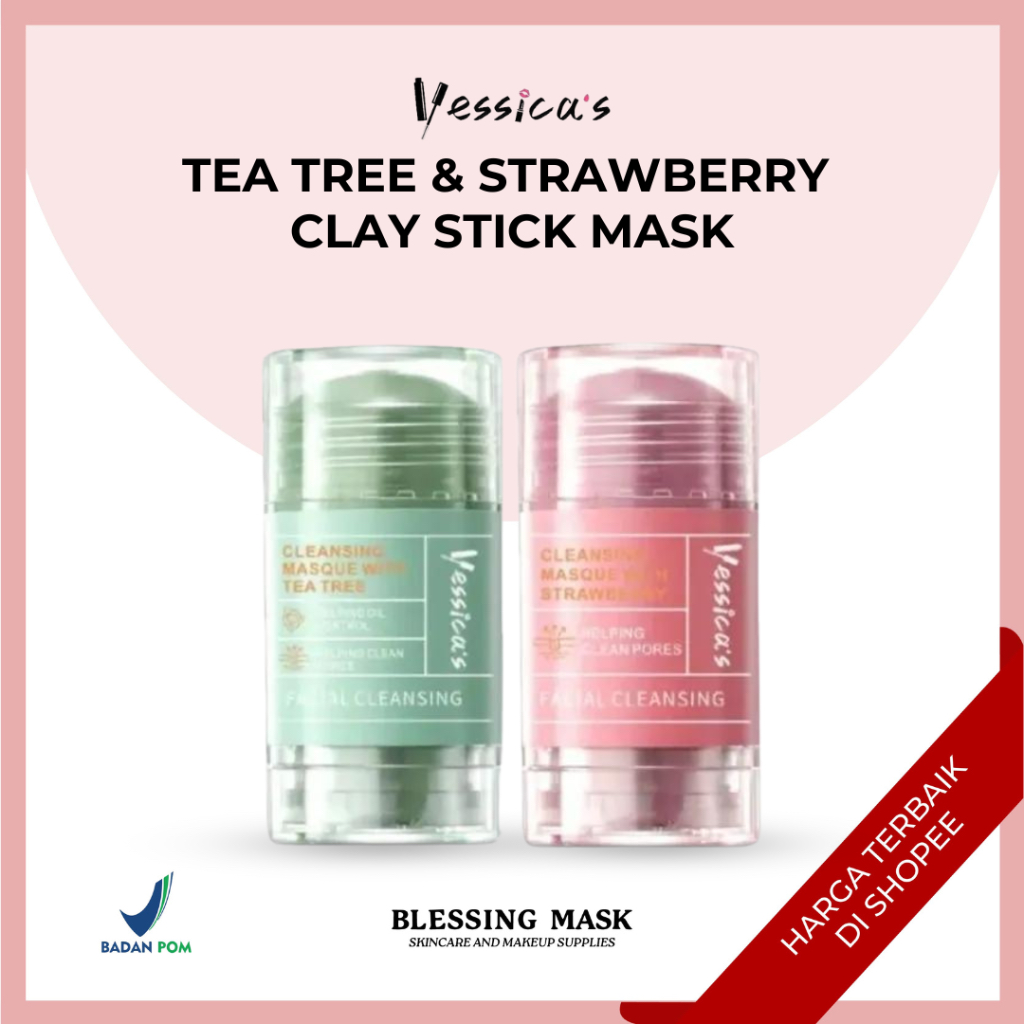Jual Yessica’s Tea Tree & Strawberry Anti Pores & Acne Clay Stick Mask ...