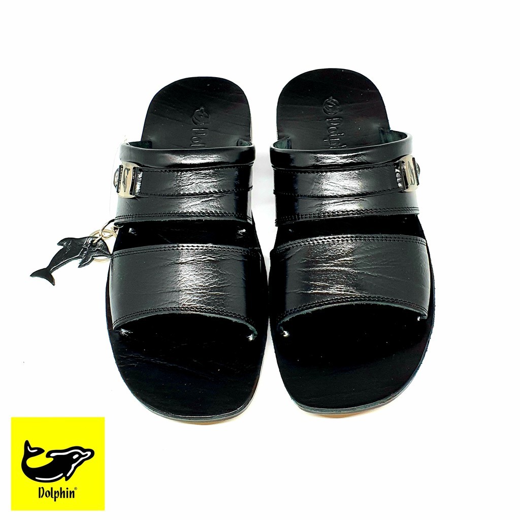 Jual Dolphin Sandal Slide Pria Kulit Asli "D-25" Classic Series ...