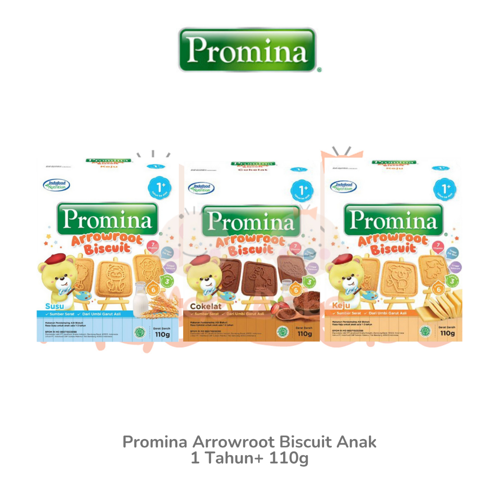 Jual Promina Arrowroot Biskuit Snack Camilan Anak Bayi 1 Tahun Keatas ...