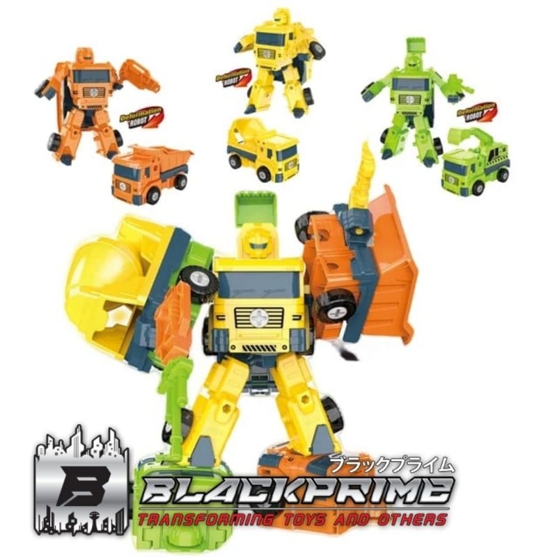 Jual Mainan Robot 3in1 Combiner Truck Engineering vehicle mainan robot ...