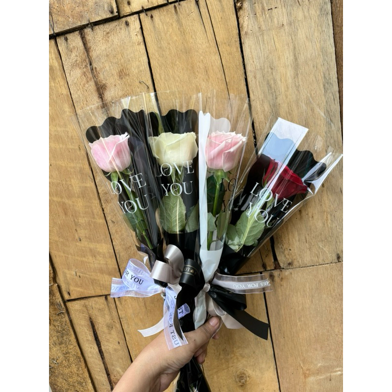 Jual bunga mawar satu tangkai buket satuan buket bunga wisuda | Shopee ...