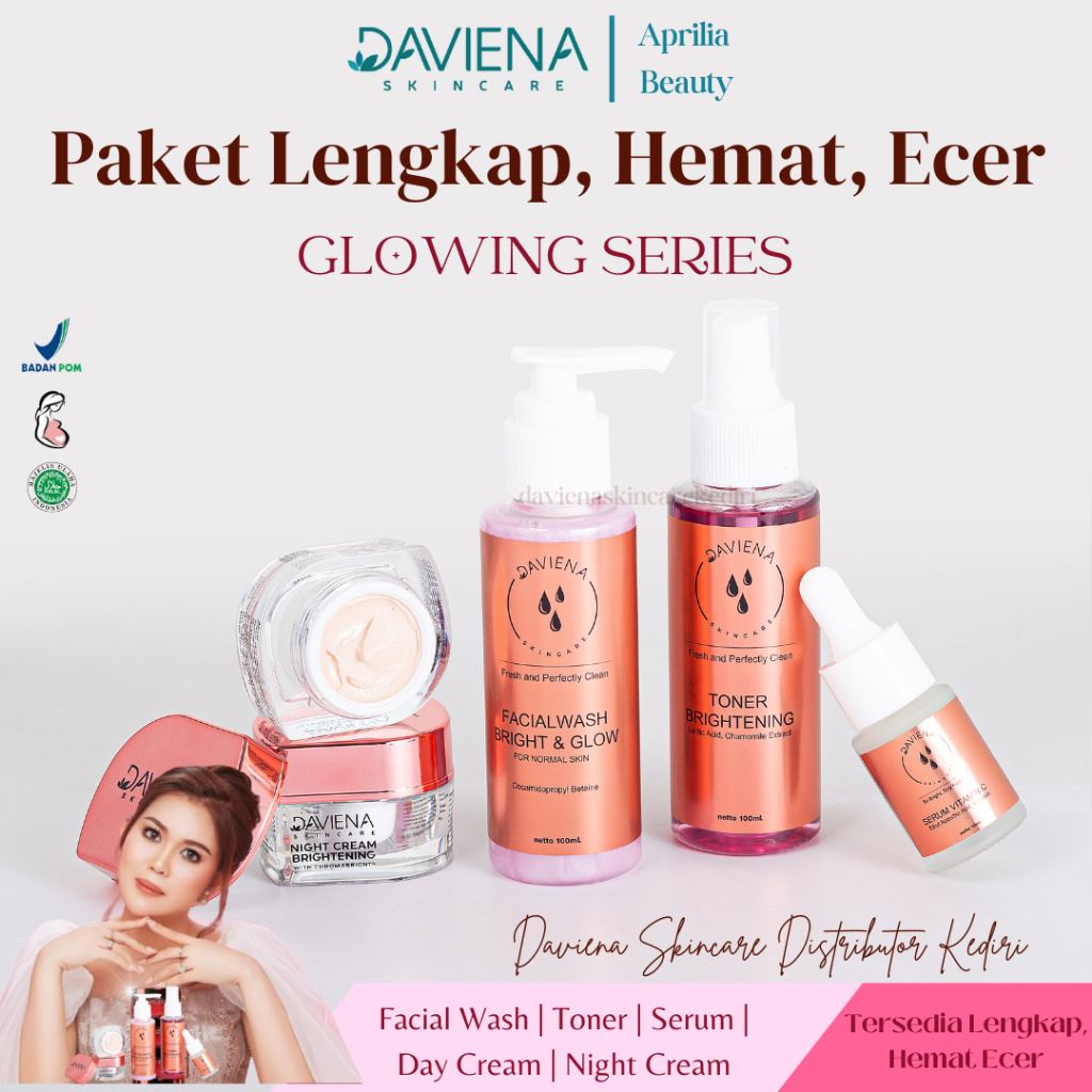 Jual (OFFICIAL DAVIENA) DAVIENA SKINCARE PAKET GLOWING SERIES ...