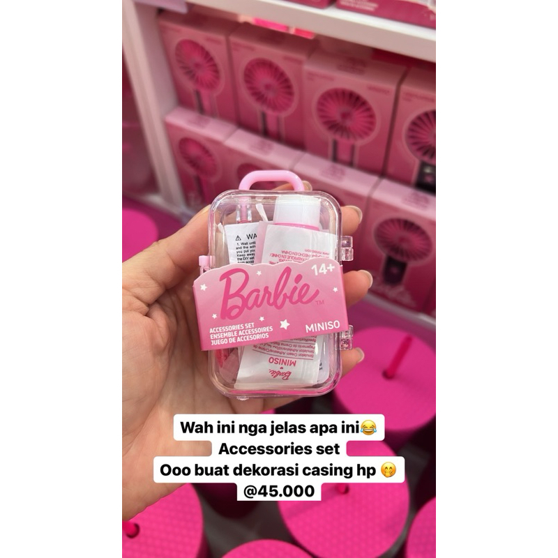 Jual Accessories Set Barbie x Miniso | Dekorasi Casing HP Barbie x ...