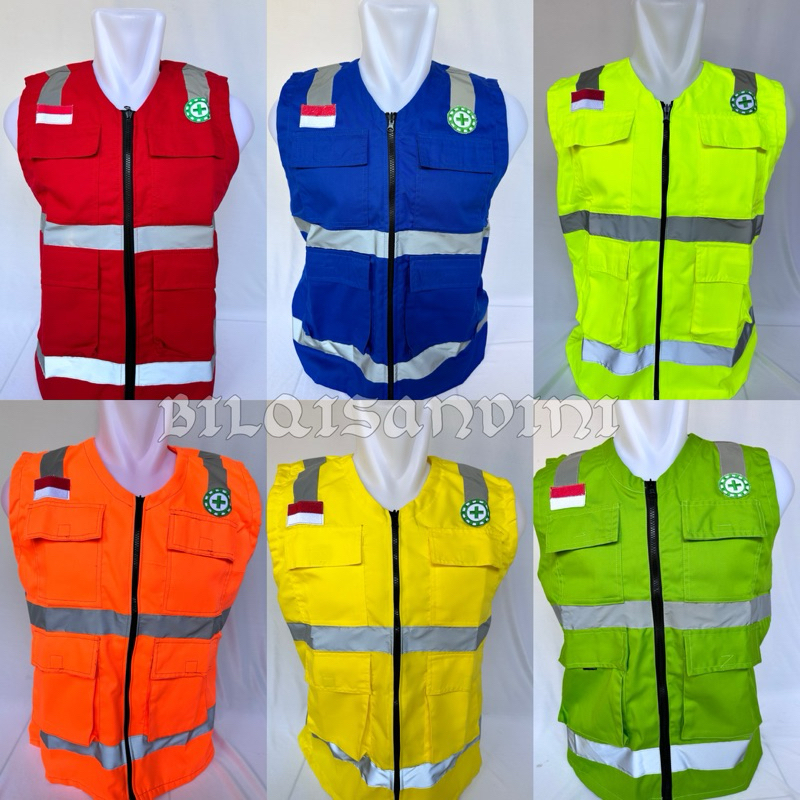 Jual rompi vest safety first/rompi k3/rompi lapangan/rompi proyek ...