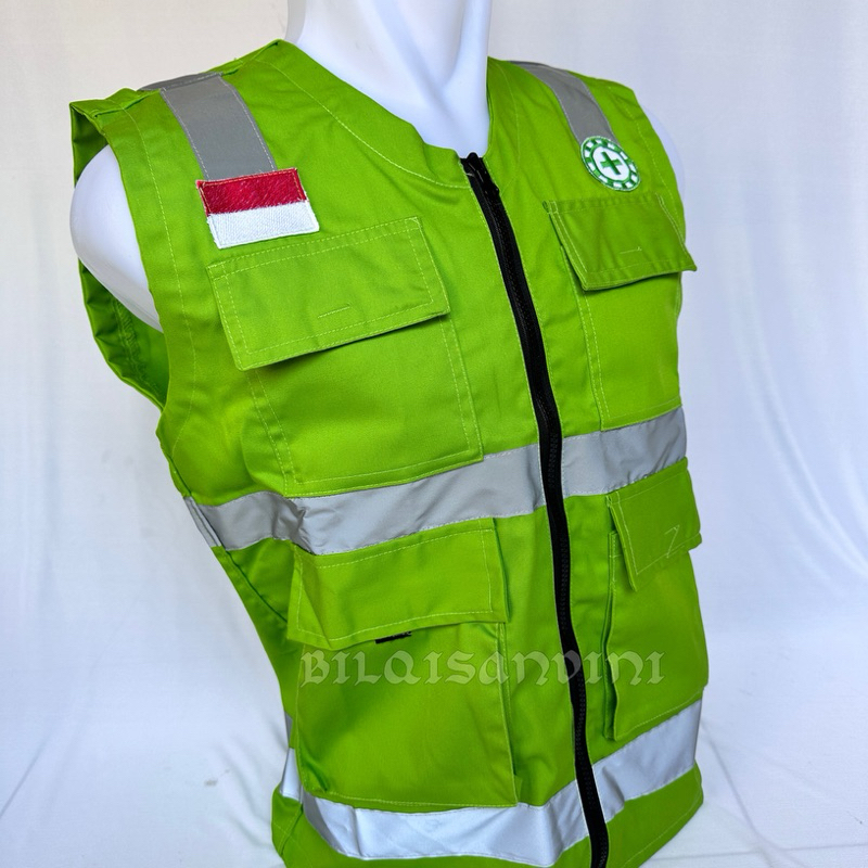 Jual rompi vest safety first/rompi k3/rompi lapangan/rompi proyek ...