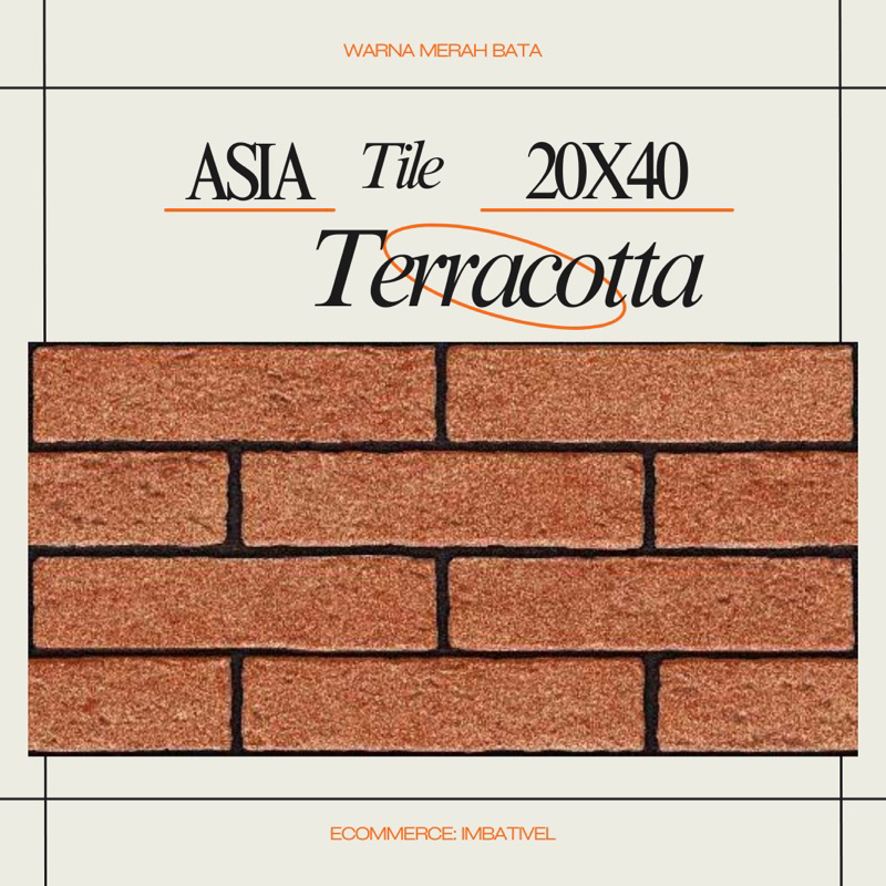 Jual Keramik Dinding Kasar 20x40 Asia Tile Terracotta │ Keramik Dinding ...