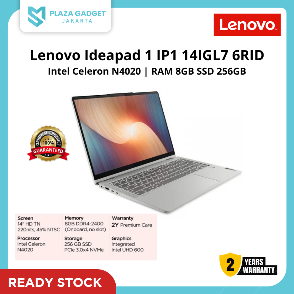 Jual Laptop Lenovo Ideapad 1 IP1 14IGL7 6RID Intel Celeron N4020 RAM ...