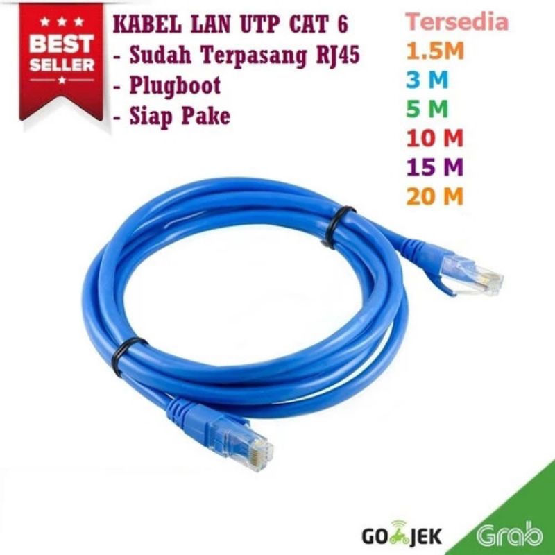 Jual Kabel LAN CAT6E 1,5M/3M/5M/10M/15M/20M Ethernet Network Cable Kabel LAN RJ45 CAT6E | Shopee ...