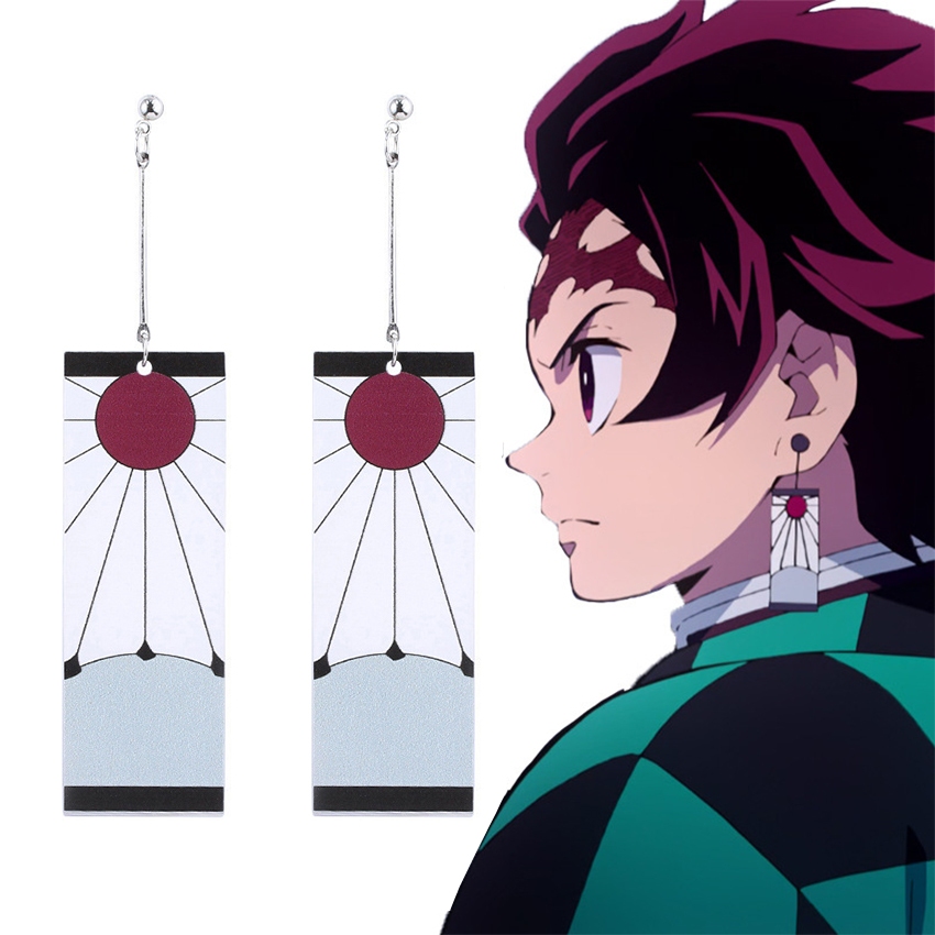 Jual Anting Earrings Tanjiro Cosplay Demon Slayer Kimetsu no Yaiba ...