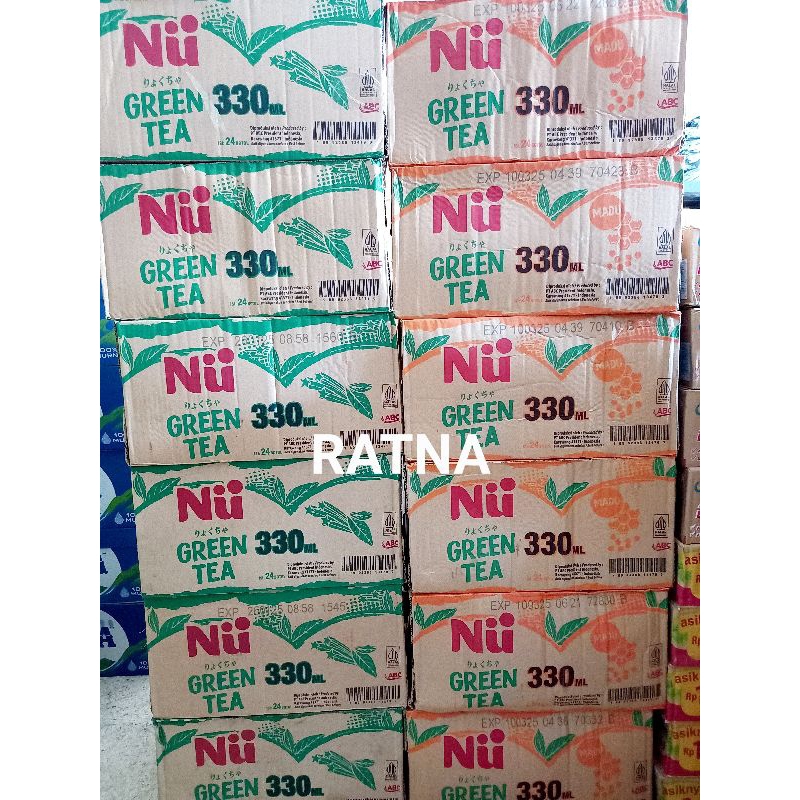 Jual NU GREEN TEA / TEH HONEY & ORIGINAL 330ml ( 1 Dus isi 24 Botol ...