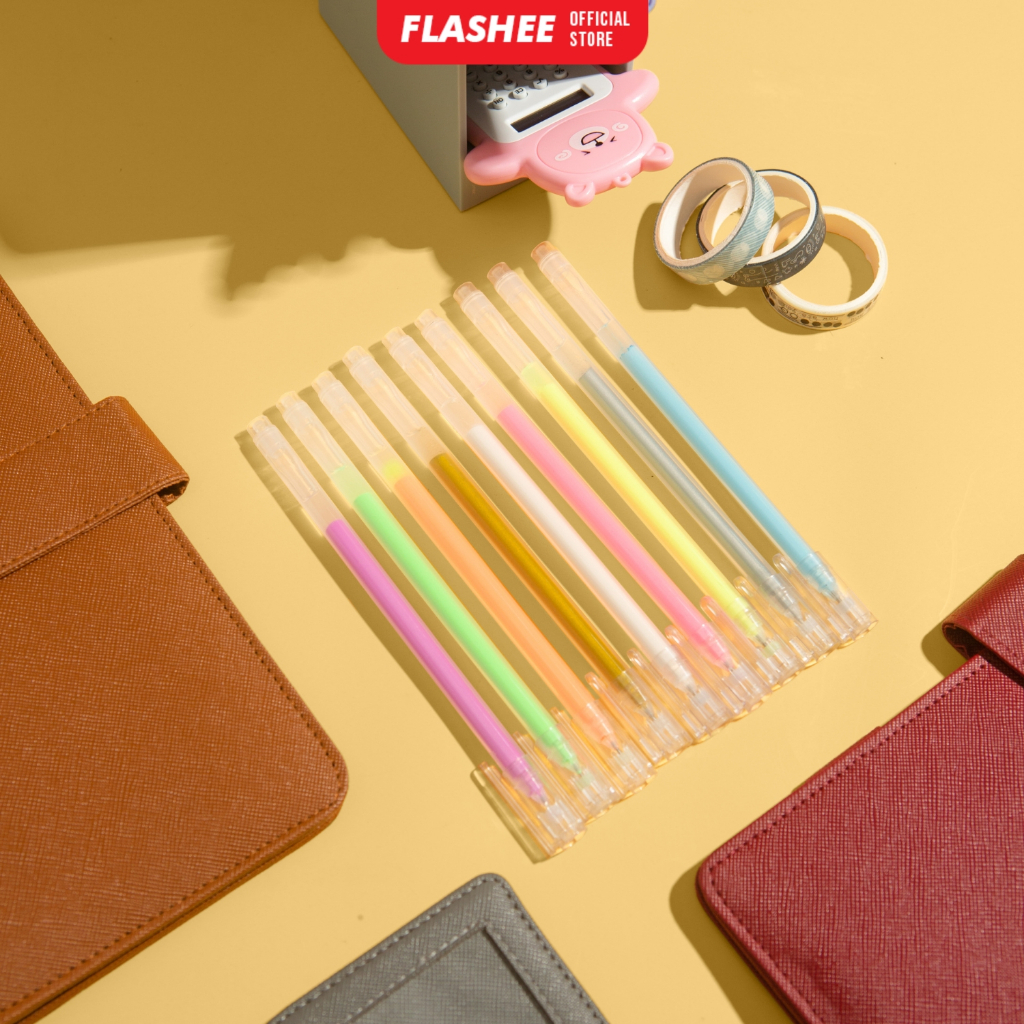 Jual Flashee Pulpen Gel 0.5mm Pena Warna Pink Jarum Tip Cocok Untuk ...