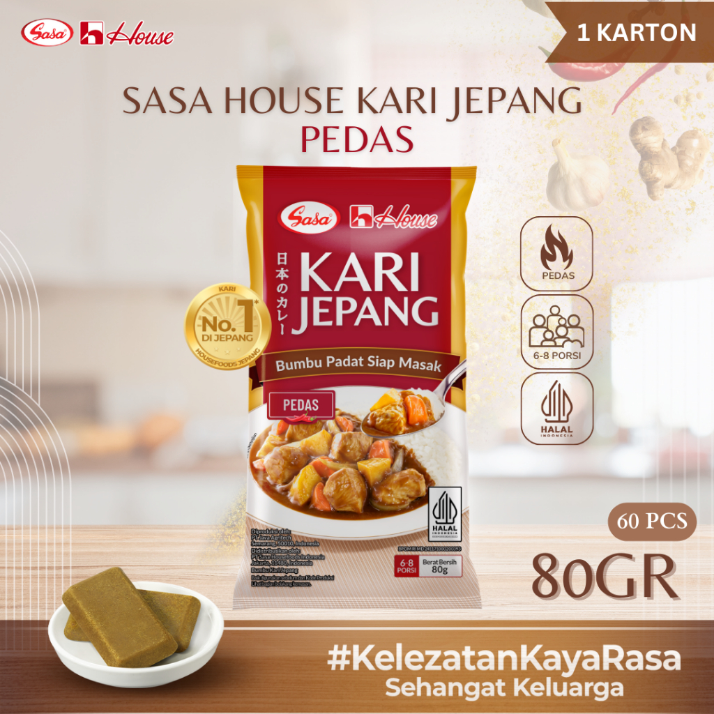 Jual Sasa House Kari Jepang 80 gram Pedas - 60pcs (1 Karton) | Shopee ...