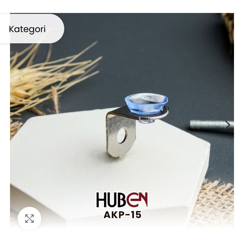 Jual Ambalan Siku Rak Kaca HUBEN AKP-15 SS Stainles/Siku Penyangga Rak ...