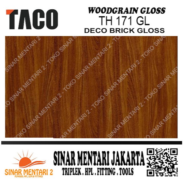 Jual TACO HPL WOODGRAIN GLOSS TH 171 GL DECO BRICK GLOSS | Shopee Indonesia