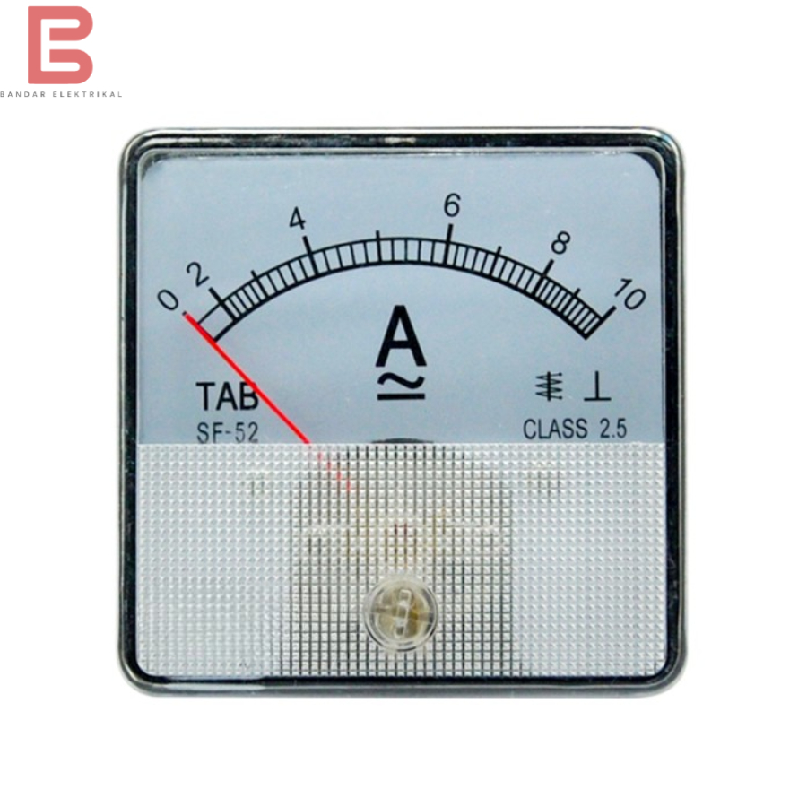 Jual Ampere Meter Analog 10 A AC / DC CR52 Direct TAB Ampermeter ...