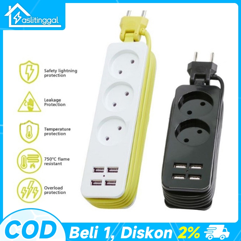 Jual Portable Stop Kontak Traveling Travel - 2/3 Colokan Lubang Socket ...