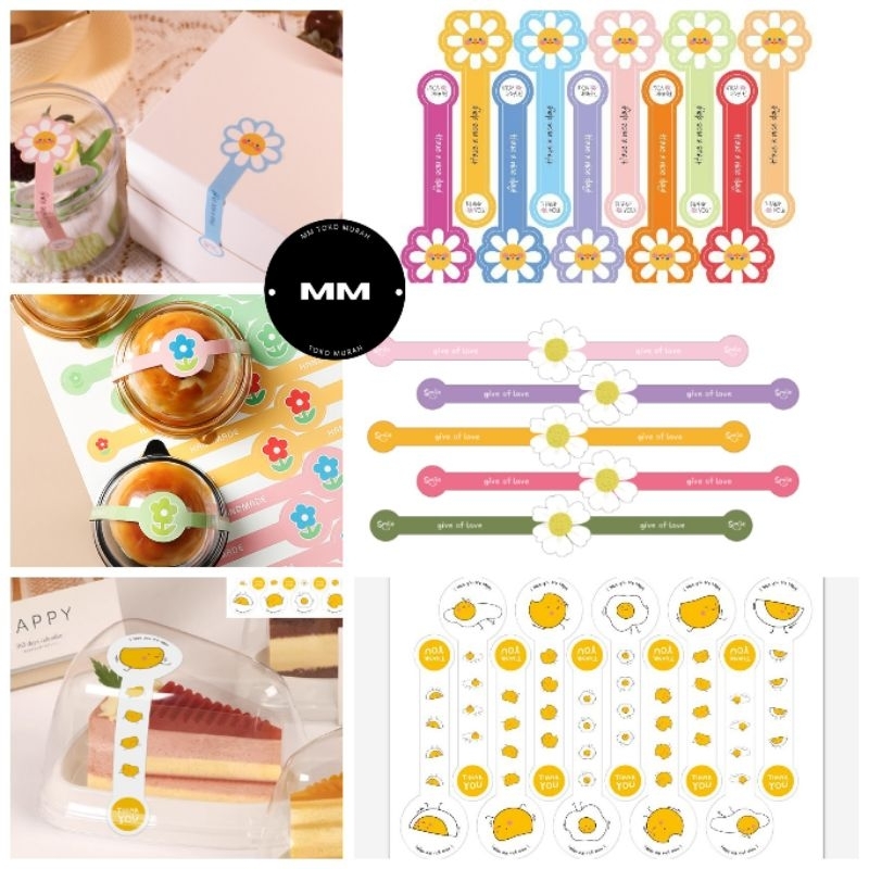 Jual 100pcs stiker thank you stiker label handmade label segel box ...