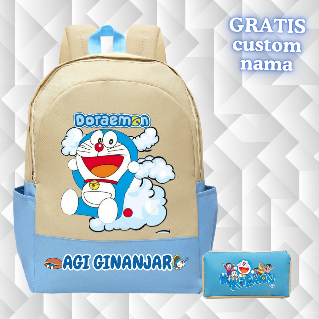 Jual Tas Anak - Tas Sekolah Anak TK/SD gambar karakter DORAEMON gratis ...
