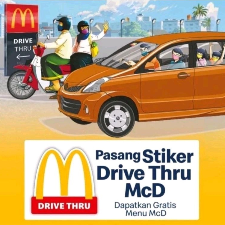 Jual Sticker Drive Thru Mcd Stiker McDonald's Mobil Dan Motor Terbaru ...