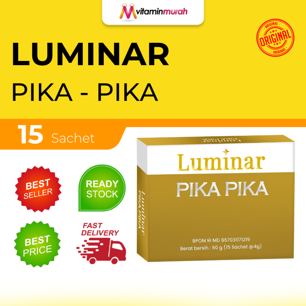 Jual LUMINAR PIKA-PIKA 1 BOX ISI 15 SACHET @4gr - SUPLEMEN KECANTIKAN ...