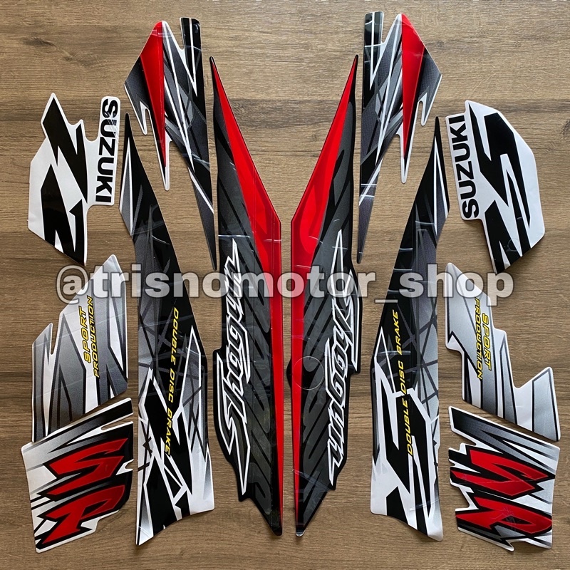 Jual STIKER STRIPING SHOGUN 125 SP 2006 2007 HITAM PUTIH STICKER SHOGUN ...