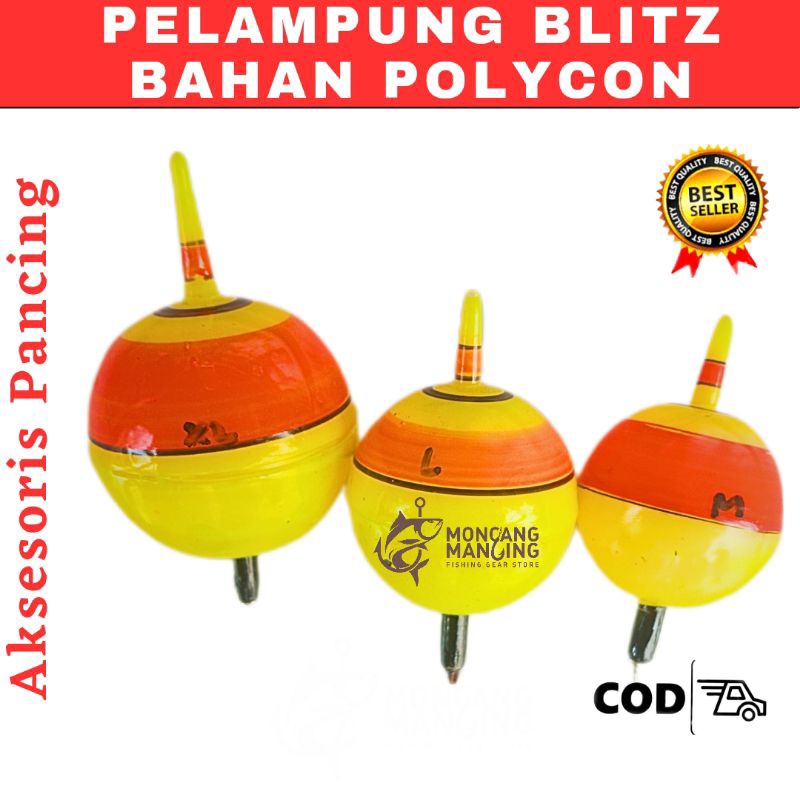 Jual PELAMPUNG PANCING BLITZ BAHAN POLYCON BULAT UKURAN TERLARIS ...
