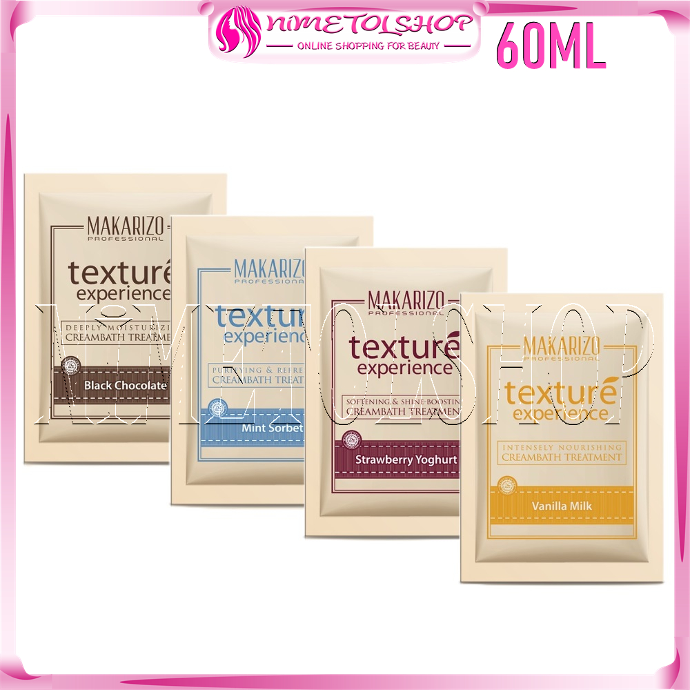 Jual [SATUAN] MAKARIZO Texture Experience Creambath 60ml Sachet Rambut ...