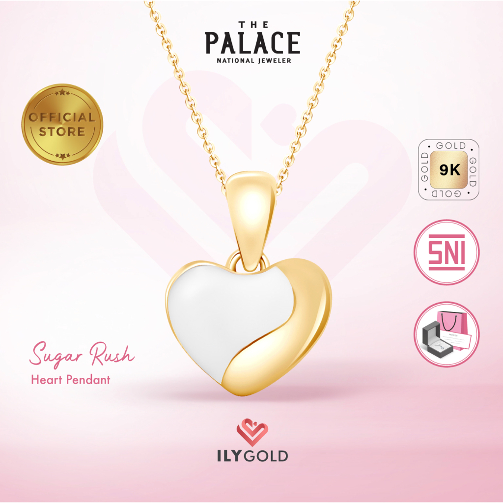 Jual ILY GOLD Sugar Rush - White Heart Pendant / liontin (hanya liontin ...