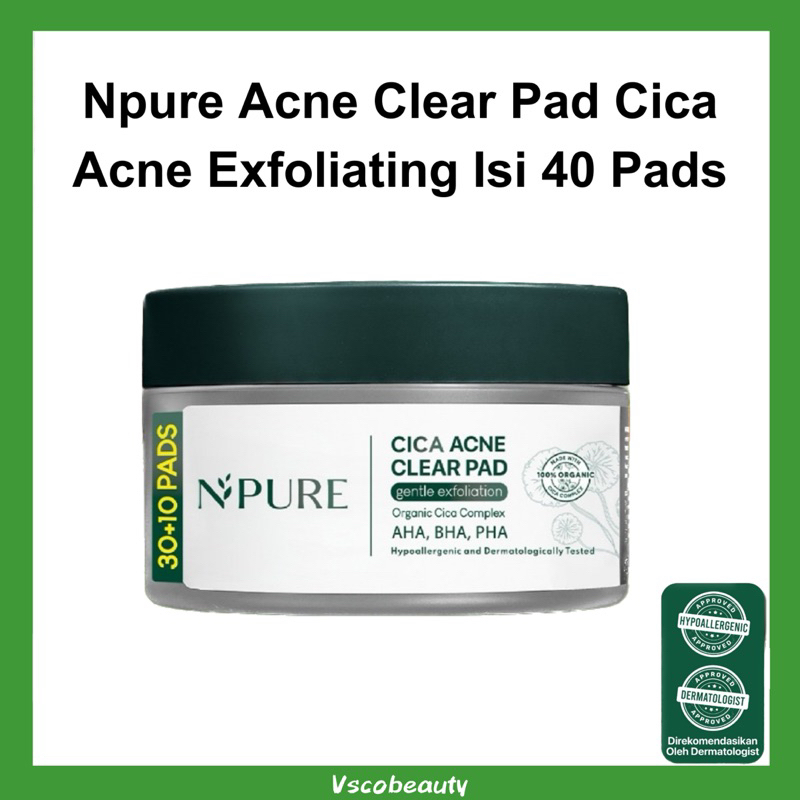 Jual Npure Acne Clear Pad Cica / Kapas Eksfoliasi Kulit Jerawat / Acne ...