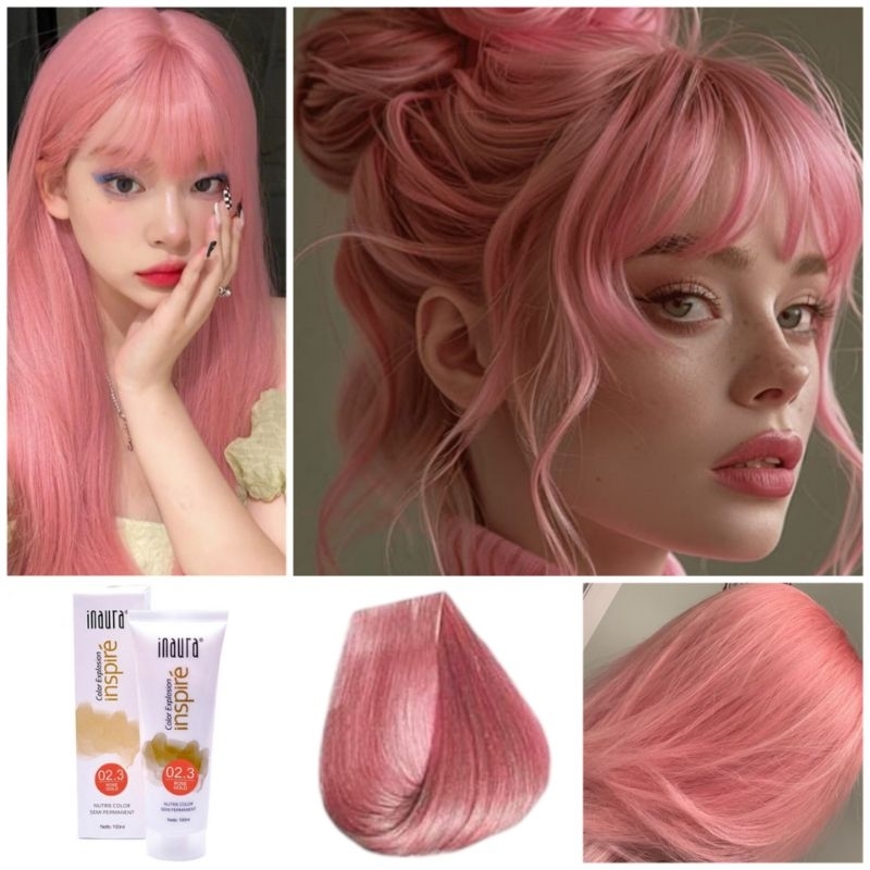 Jual Inaura Color Explosion Inspire 02.3 Rose Gold Cat Rambut Warna ...