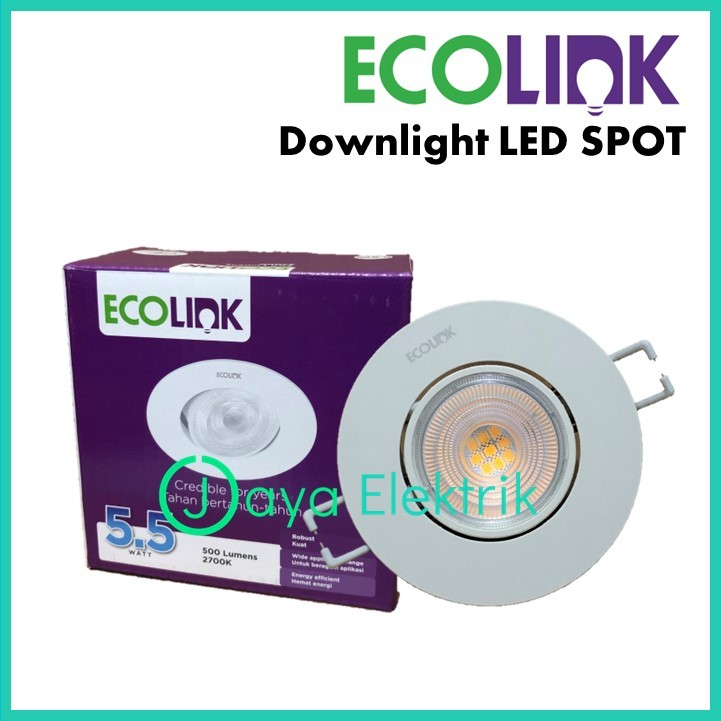 Jual ECOLINK Downlight Spotlight 4W 5,5W Kuning - Lampu Plafon Spot ...