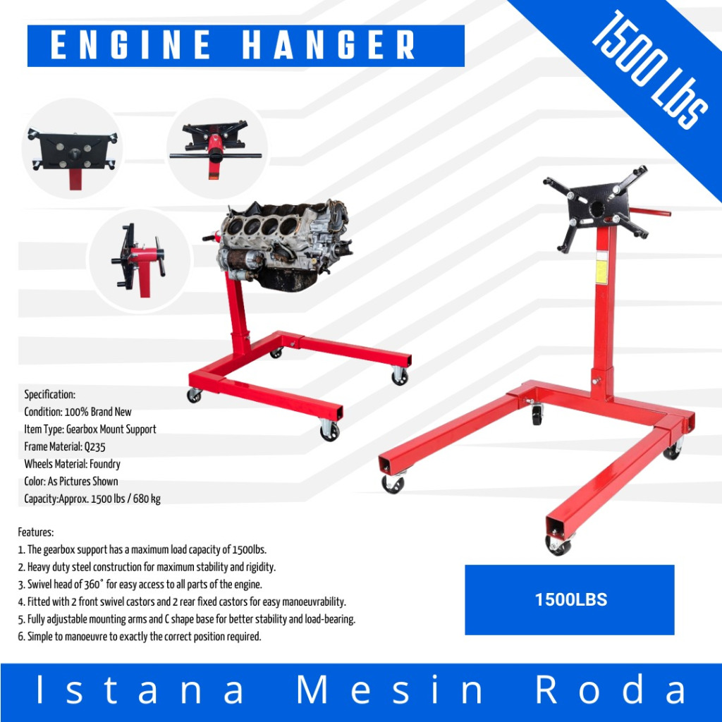 Jual engine stand 1500LBS /alat dudukan service mesin mobil/ engine ...