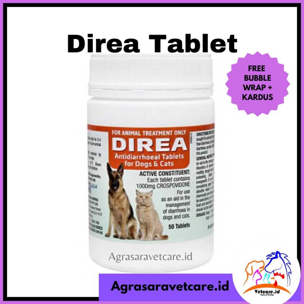 Jual Direa Tablet (1 BOTOL)- Obat Diare untuk Anjing dan Kucing isi 50 ...