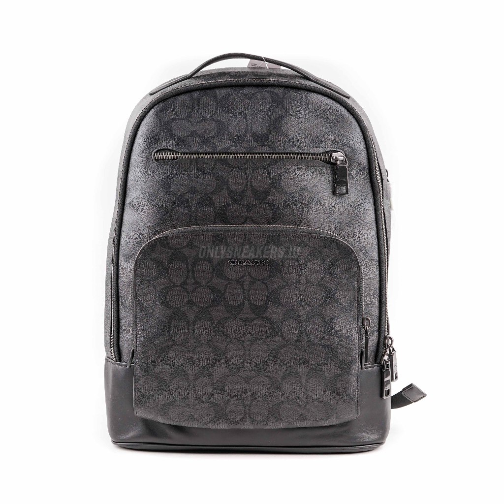 Jual COACH ETHAN BACKPACK IN SIGNATURE BLACK (100% AUTHENTIC) | Shopee ...