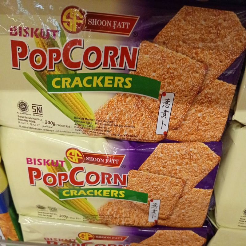 Jual Shoon Fatt Biskut PopCorn Crackers 200g | Shopee Indonesia