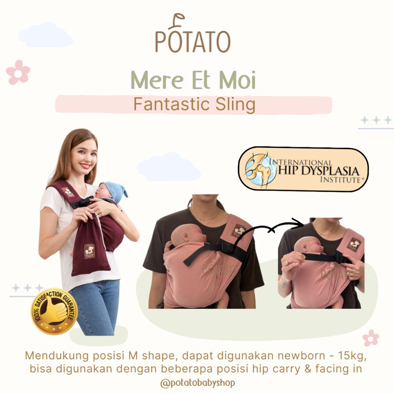 Jual Mere Et Moi Fantastic Sling Geos Gen Two - Gendongan Kaos Bayi ...