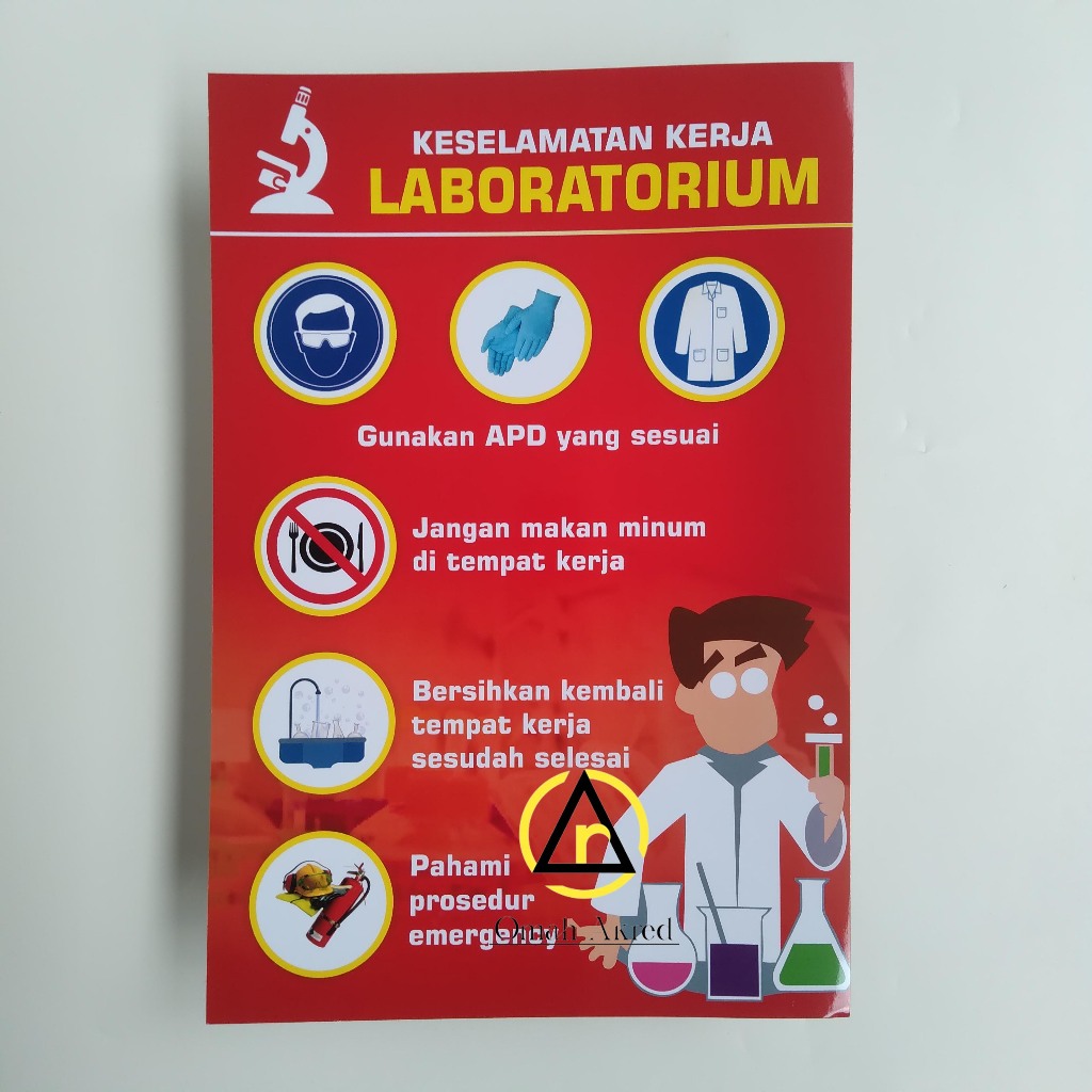 Jual Poster Keselamatan Kerja Laboratorium - Poster K3 | Shopee Indonesia