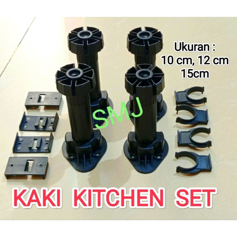 Jual Kaki Kitchen Set 10 / 12 / 15 CM Dapur Meja Lemari Adjuster Leg ...