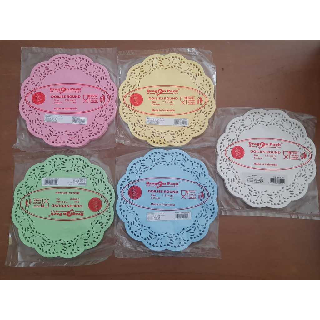 Jual DOILIES PAPER ROUND 3,5 INCH samapi 7,5 INCH KERTAS ALAS RENDA KUE ...