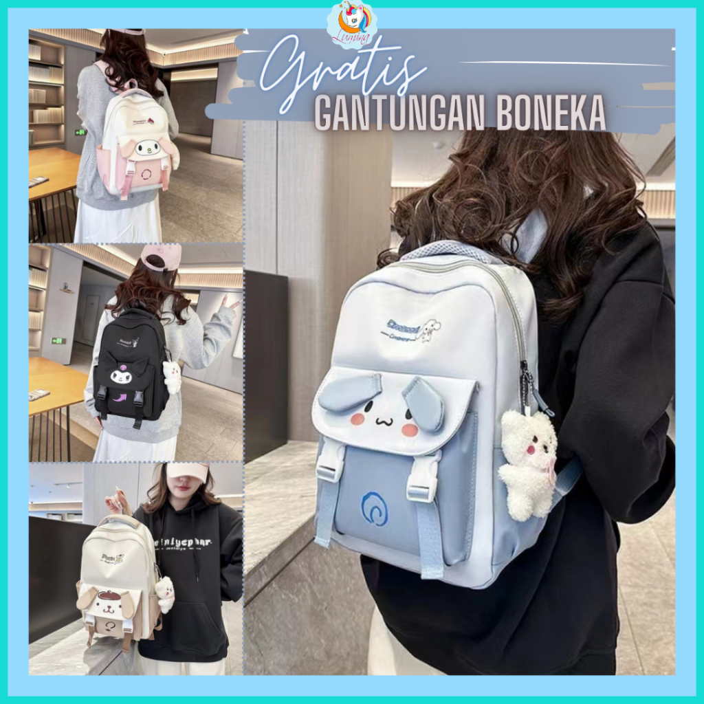 Jual Tas Ransel Anak Sekolah Sanrio SD SMP SMA Kuliah Backpack Fashion Wanita Anak Perempuan ...