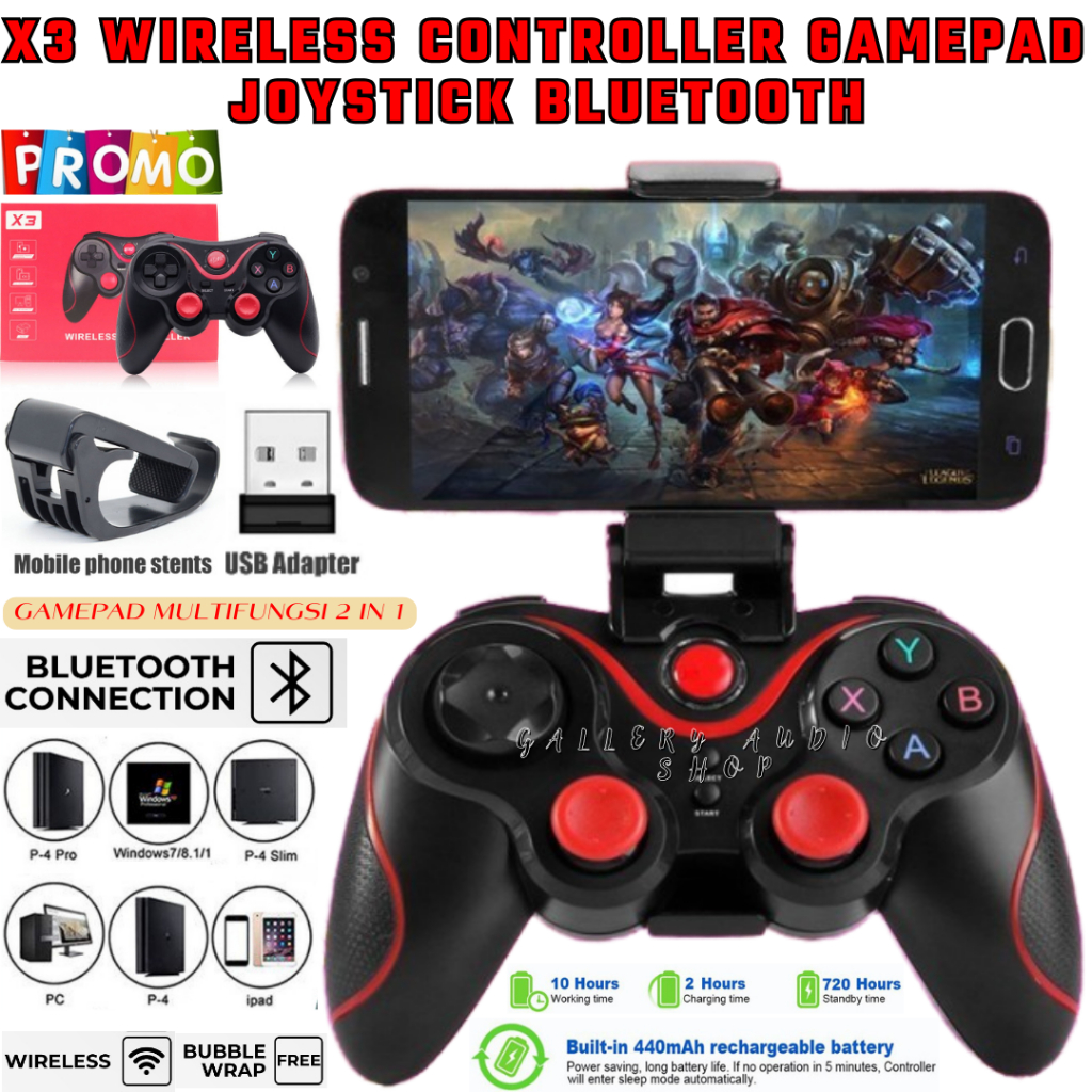 Jual Stik Gamepad Smartphone X3 Bluetooth Smart Nirkabel Joystick X3 Gamepad Gaming Wireless