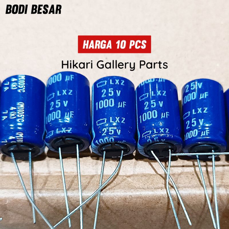 Jual [10 PCS] Kapasitor Elco 1000uf 25v / Elko Elco 1000uf 25volt / capacitor Elco 1000uf 25 ...
