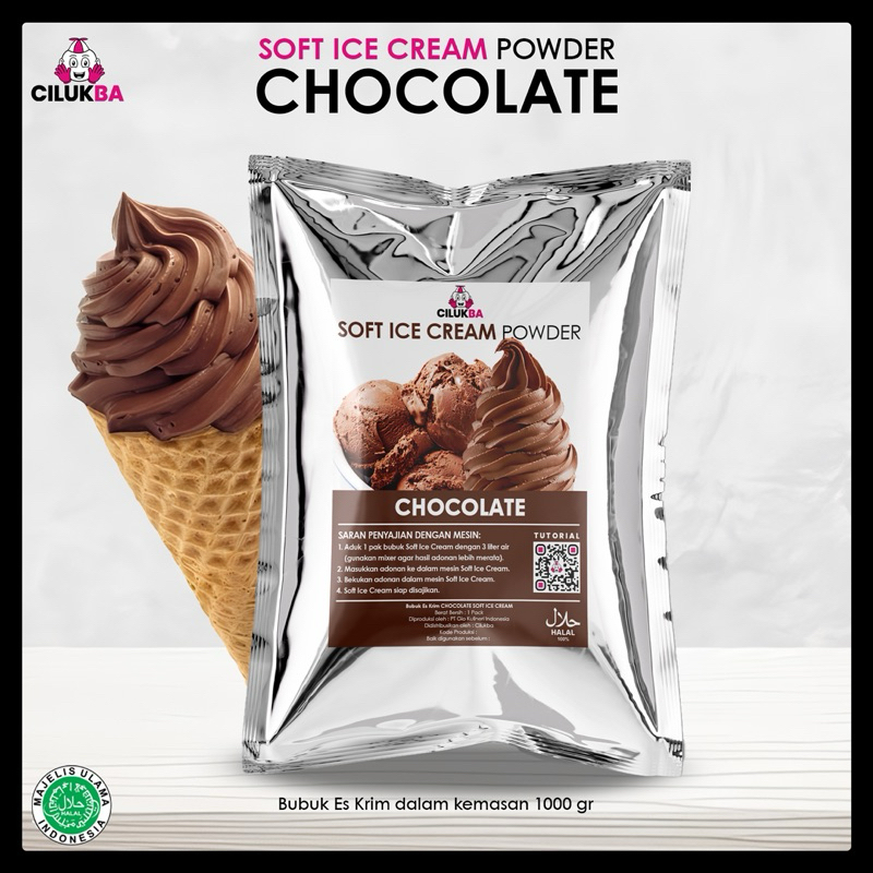 Jual Chocolate Soft Ice Cream Powder 1 kg | Shopee Indonesia