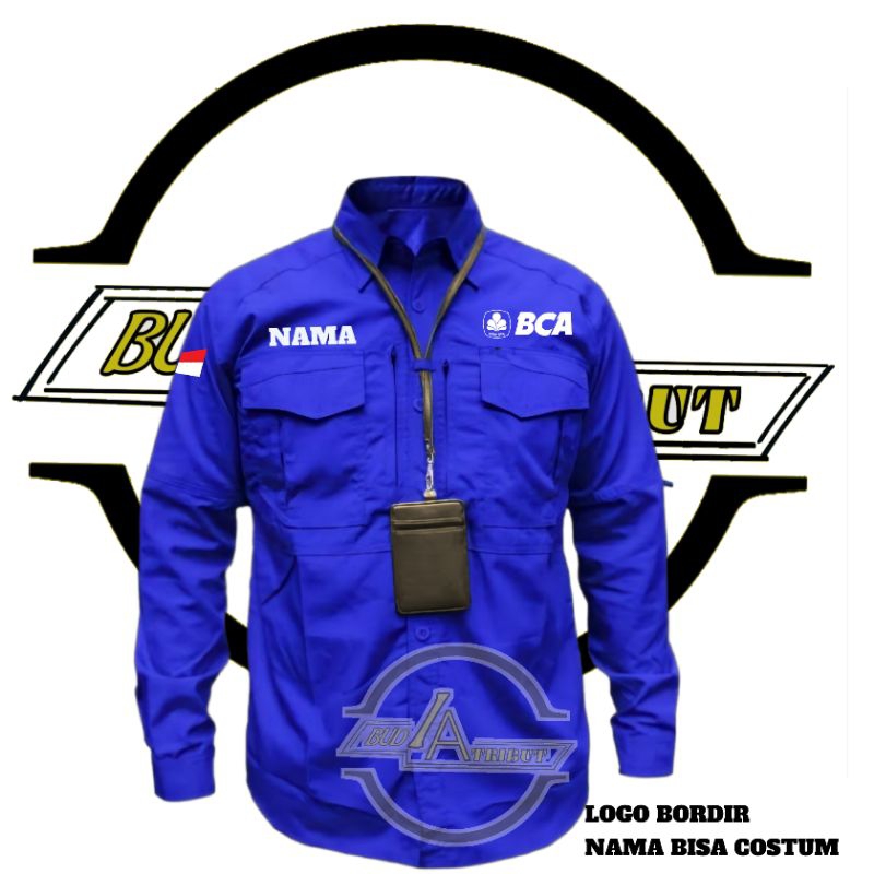Jual kemeja m-tac bank bca / kemeja pdh bank bca / kemeja pdl bank bca ...