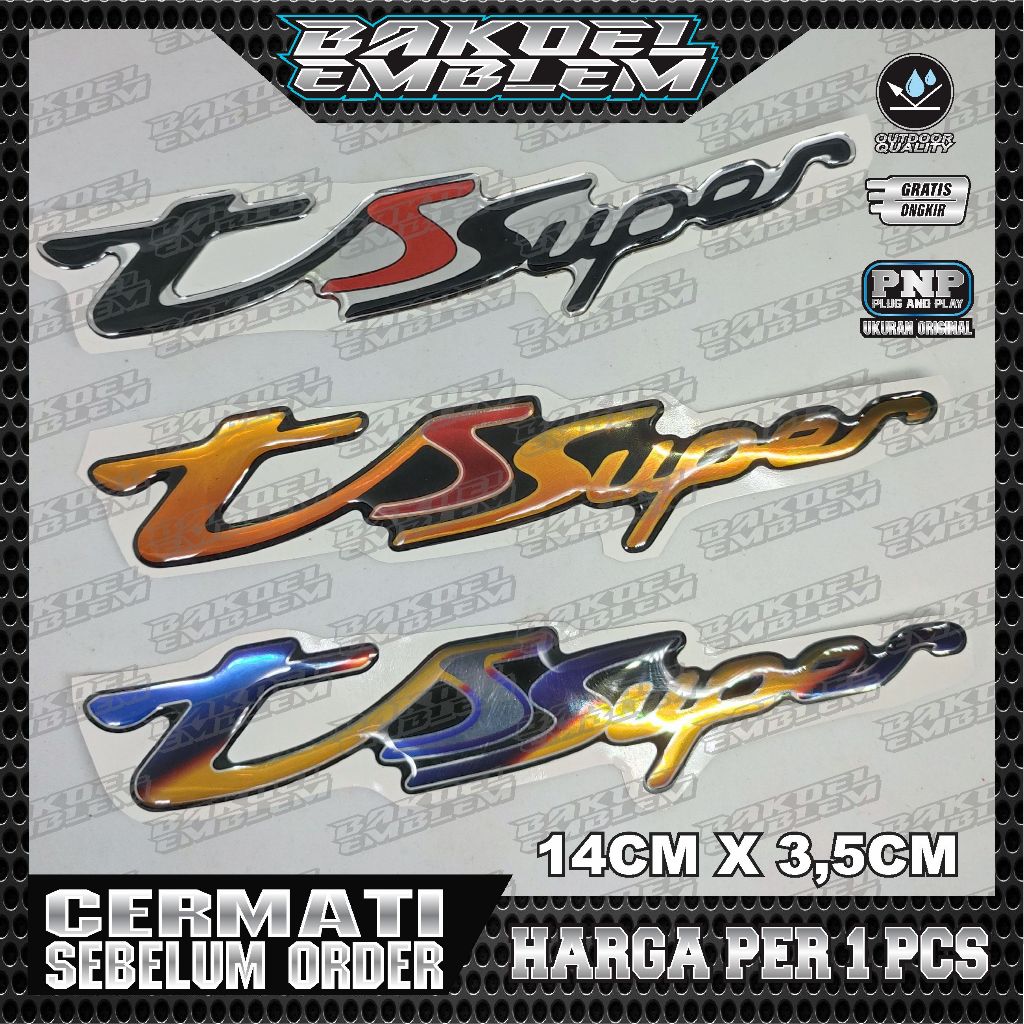 Jual emblem timbul ts super u winfly / emblem u winfly / emblem u ...