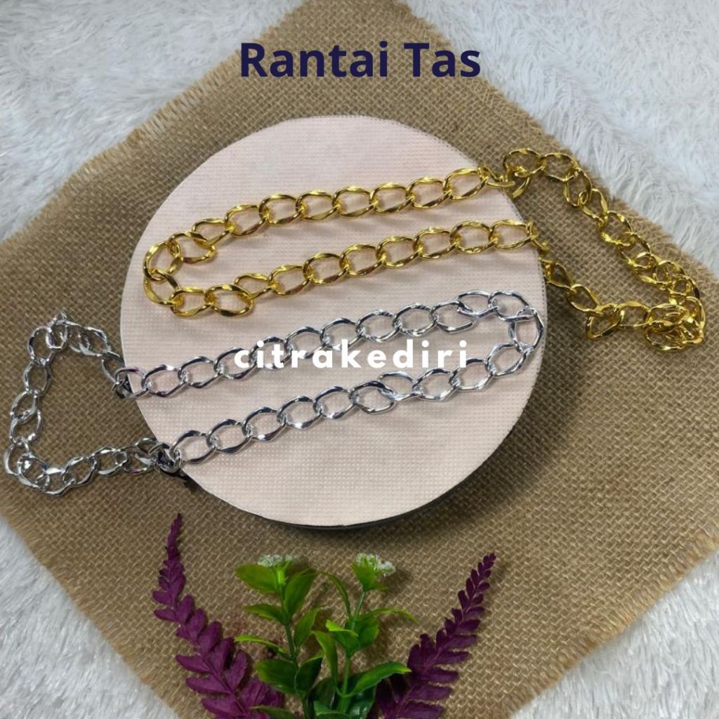 Jual Rantai tas dompet 1 cm gold/emas dan nikel - souvenir - kerajinan ...