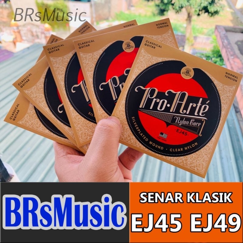 Jual Senar Gitar Klasik EJ45 EJ49 Silver Plated Wound Black Nylon ...