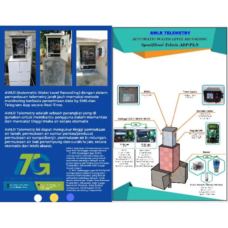 Jual AWLR Telemetry ADP WL910 GPS muka air sumur pengeboran (3 Sensor ...
