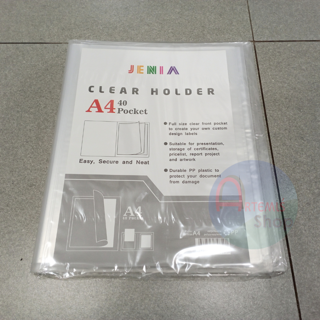 Jual Map Clear Holder / Display Book A4 Isi 40 Pocket JENIA | Shopee ...