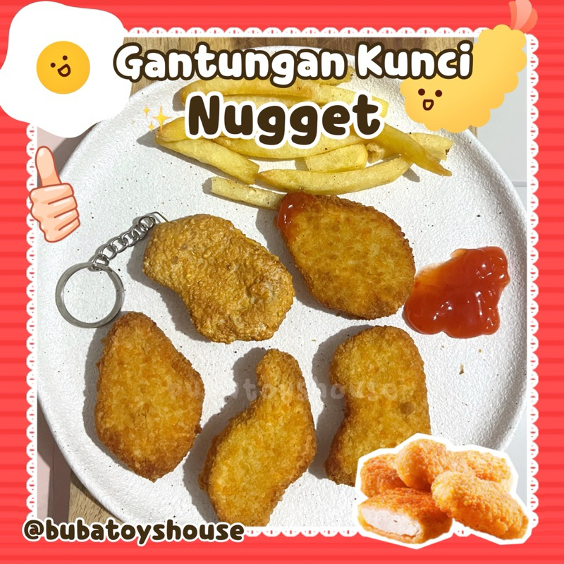 Jual Gantungan Kunci Nugget Ganci Makanan Keychain unik bentuk fast ...